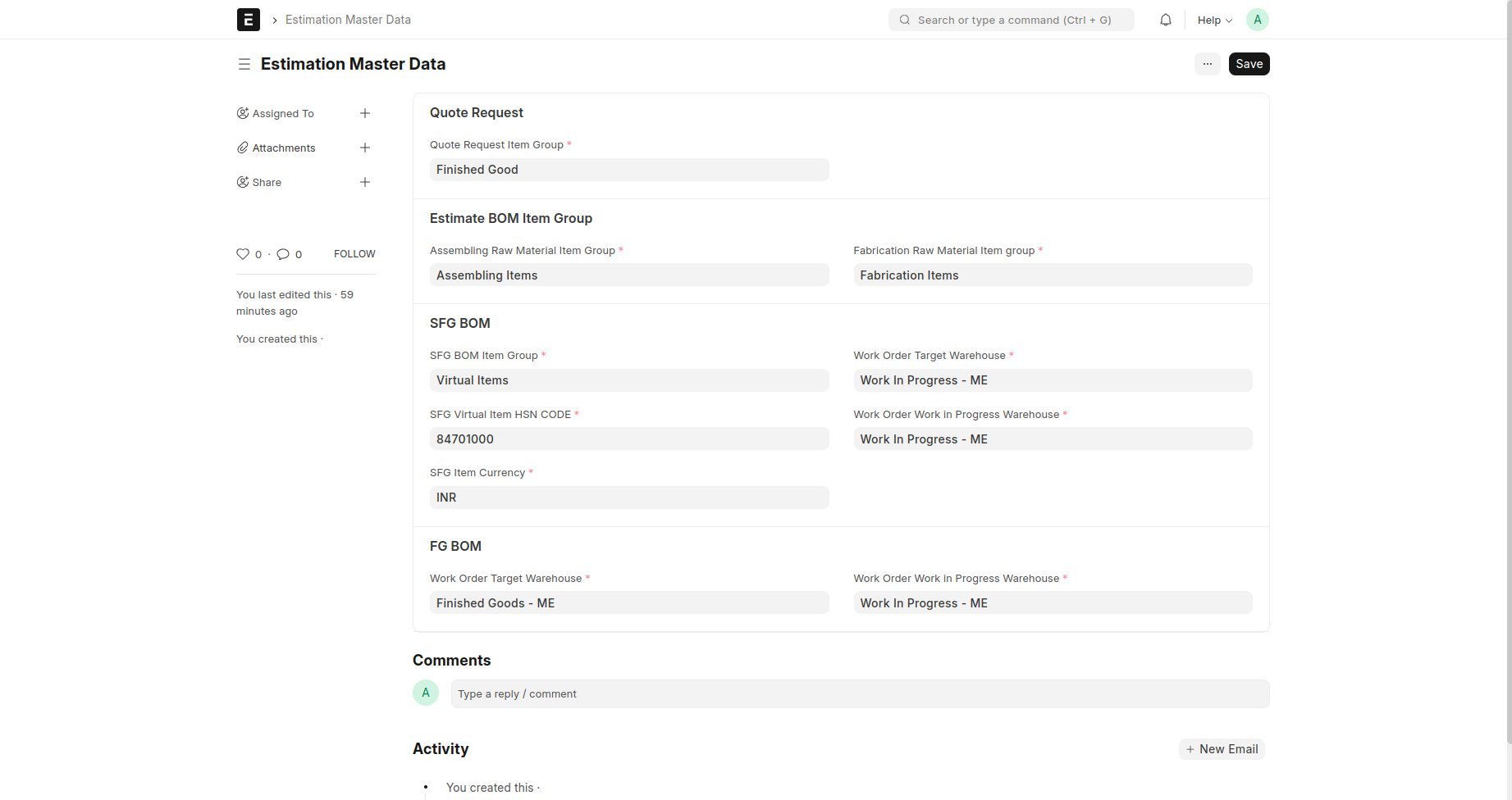 Momscode - Maya Engineering - Estimation