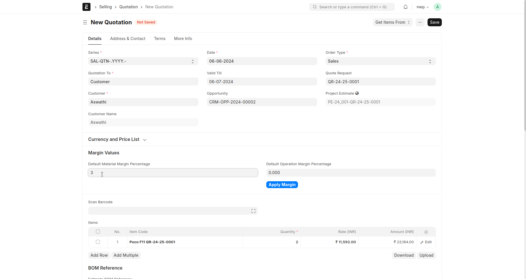 Momscode - Maya Engineering - Estimation